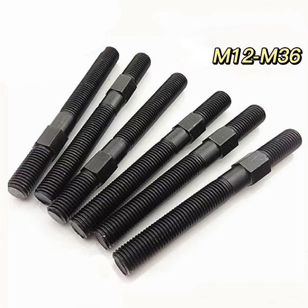 Black Carbon Steel Equal Threaded Double Ended Hex Stud Bolt with ...